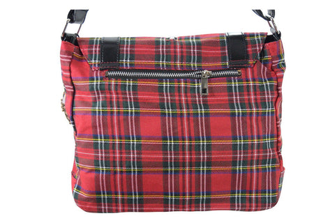 Punk Rock Red Tartan Plaid Crossbody Purse – Skelapparel