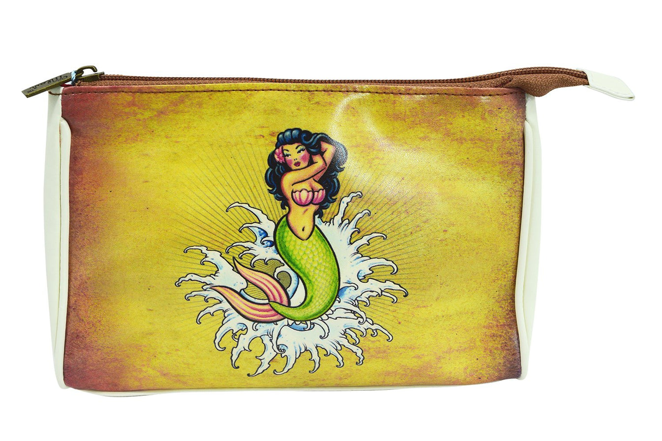 Rockabilly Vintage Tattoo Mermaid Makeup Pouch – Skelapparel