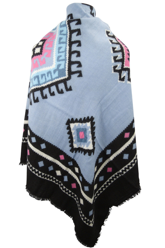 Navajo Aztec Bohemian Warm Winter Ethnic Tribal Pattern Large Scarf Wr ...