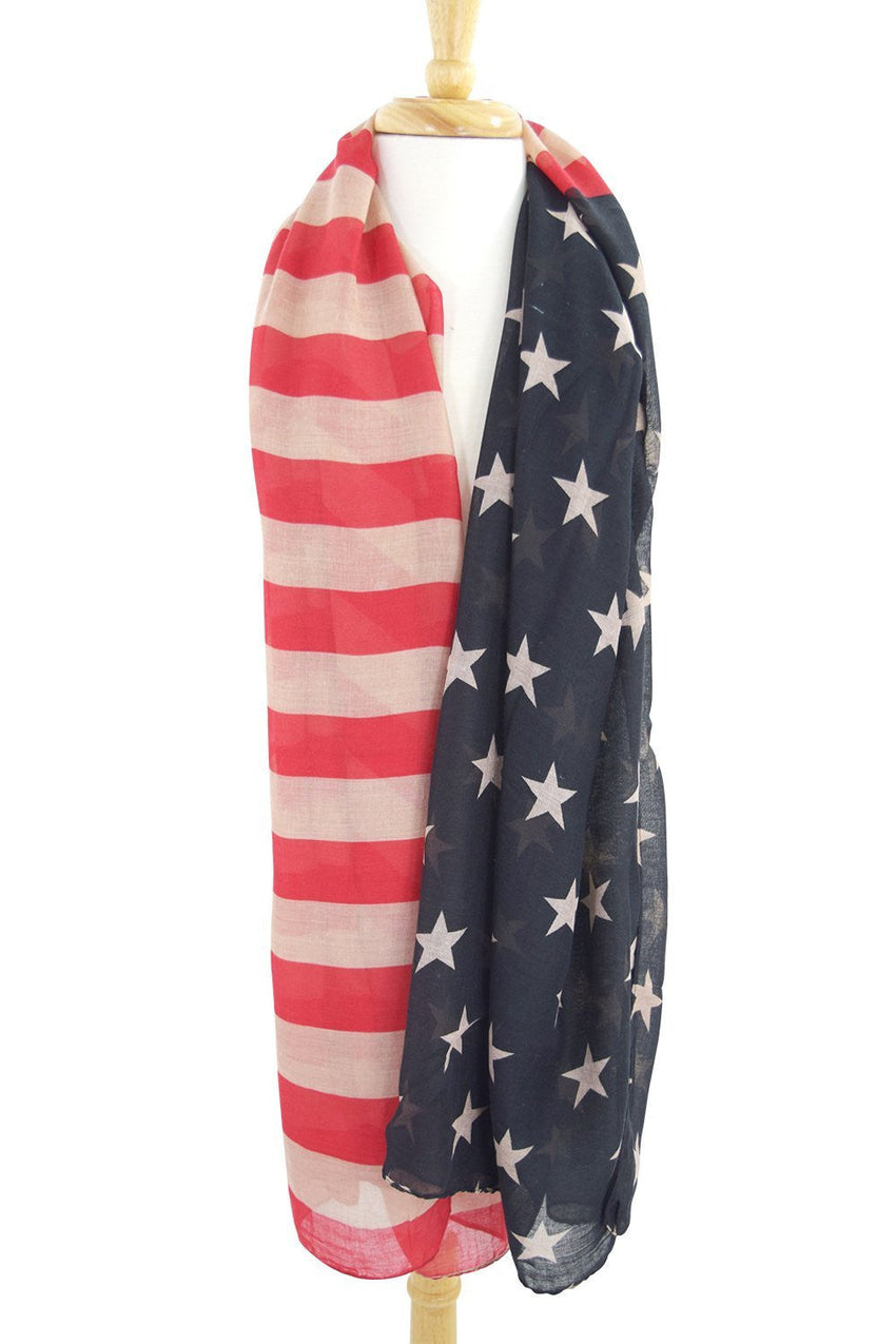 USA Flag- 4th of July USA Patriotic Scarf American Flag Design Large F ...